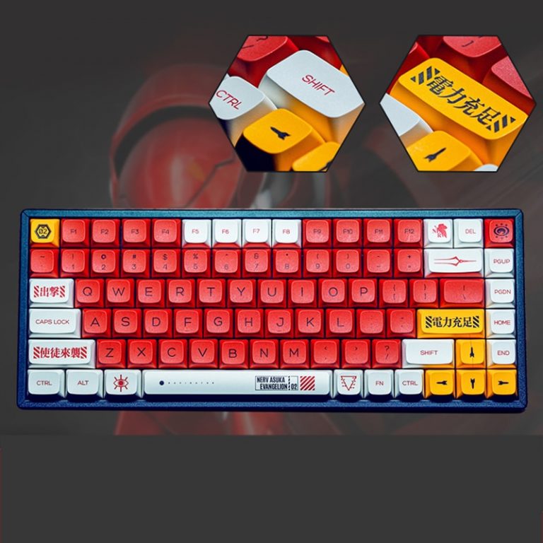 Evangelion Keycaps Asuka 138 Keys/set Sublimation Key Cap for MX Switch ...
