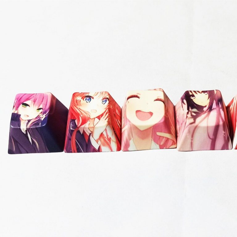 Ahegao Anime Keycapas 6pcs/pack PBT 5 Sides Dye Subbed Key Caps For ...