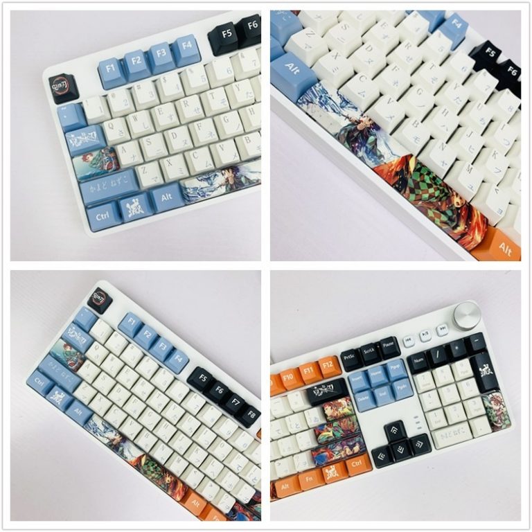 Demon Slayer Anime Keycaps Hot Swap Mechanical Keyboard | Anime Keycaps