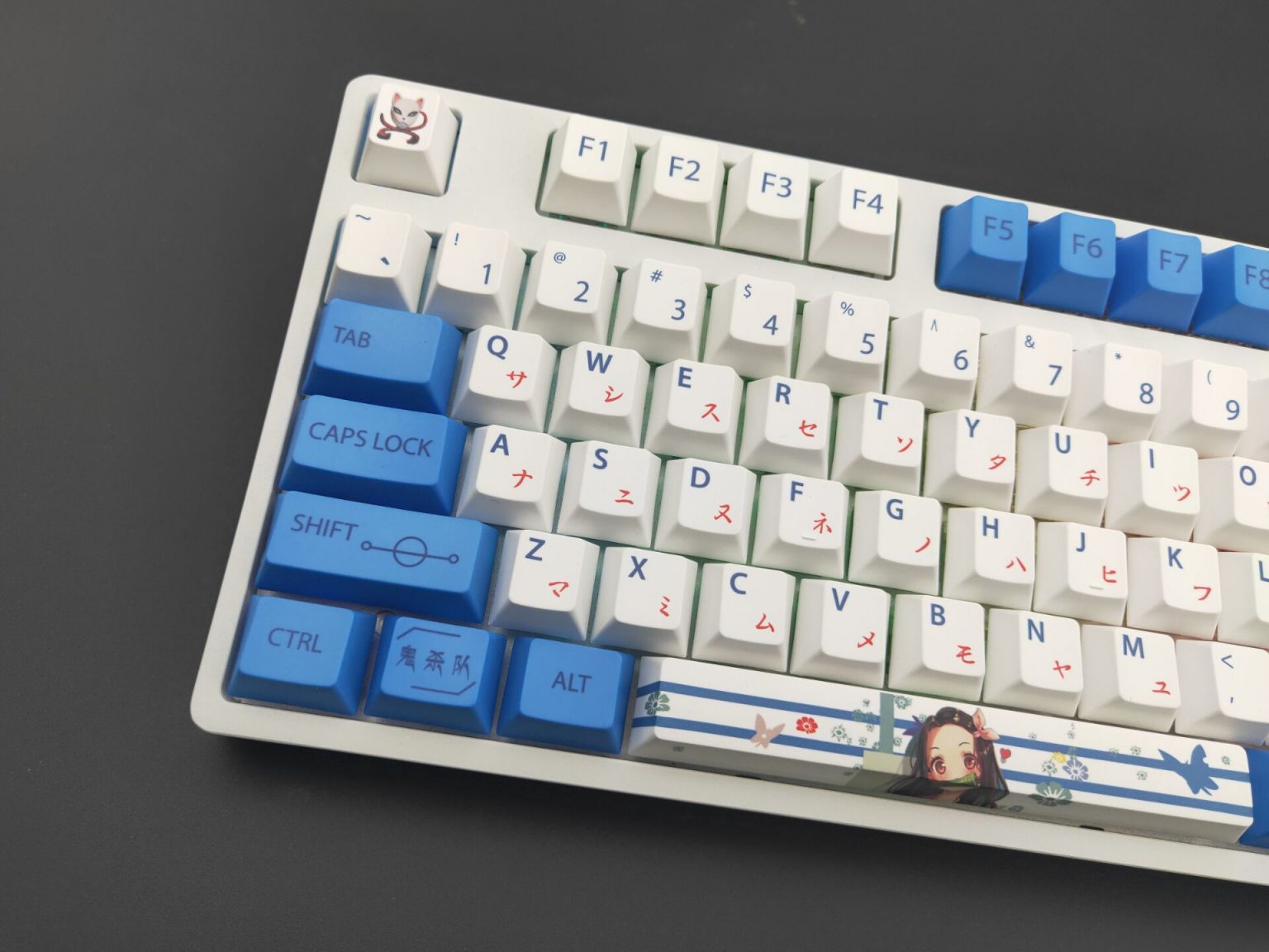 Demon Slayer Keycaps Japan Anime Design Green Tanjiro Nezuko Keycap PBT ...
