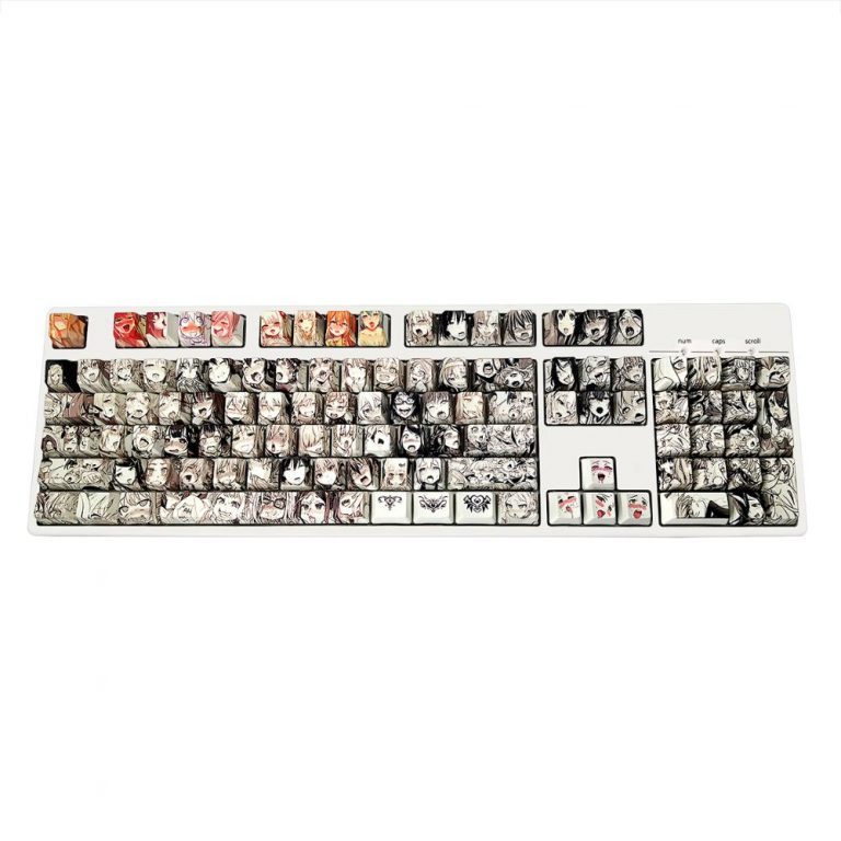 Ahegao Anime Keycaps 108 keys Dye Sublimation for Mechanical Keyboard ...
