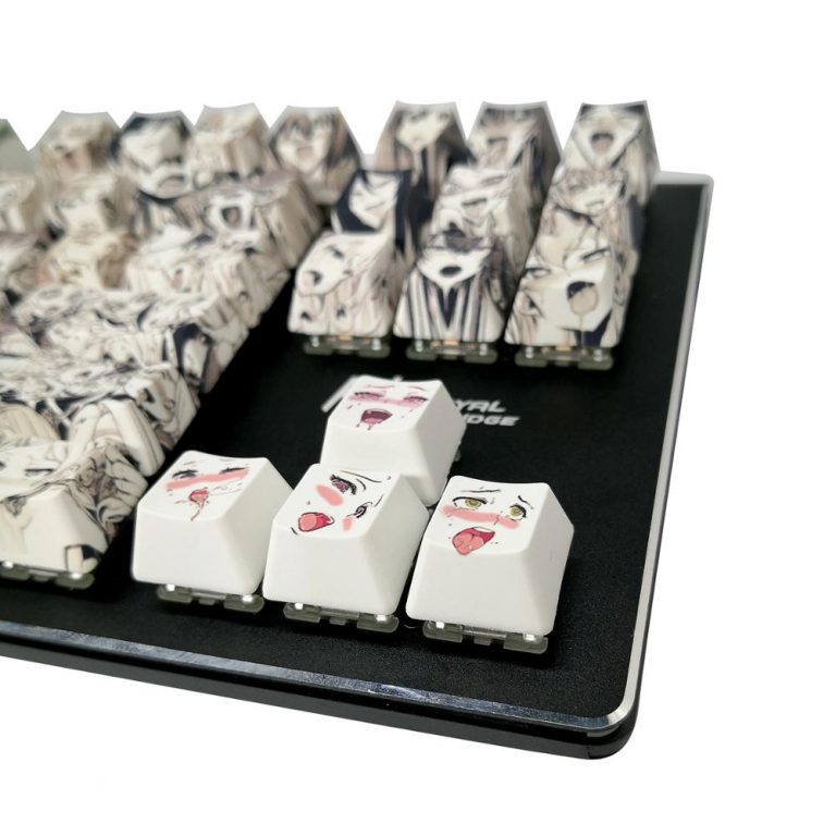 Ahegao Anime Keycaps 108 keys Dye Sublimation for Mechanical Keyboard ...