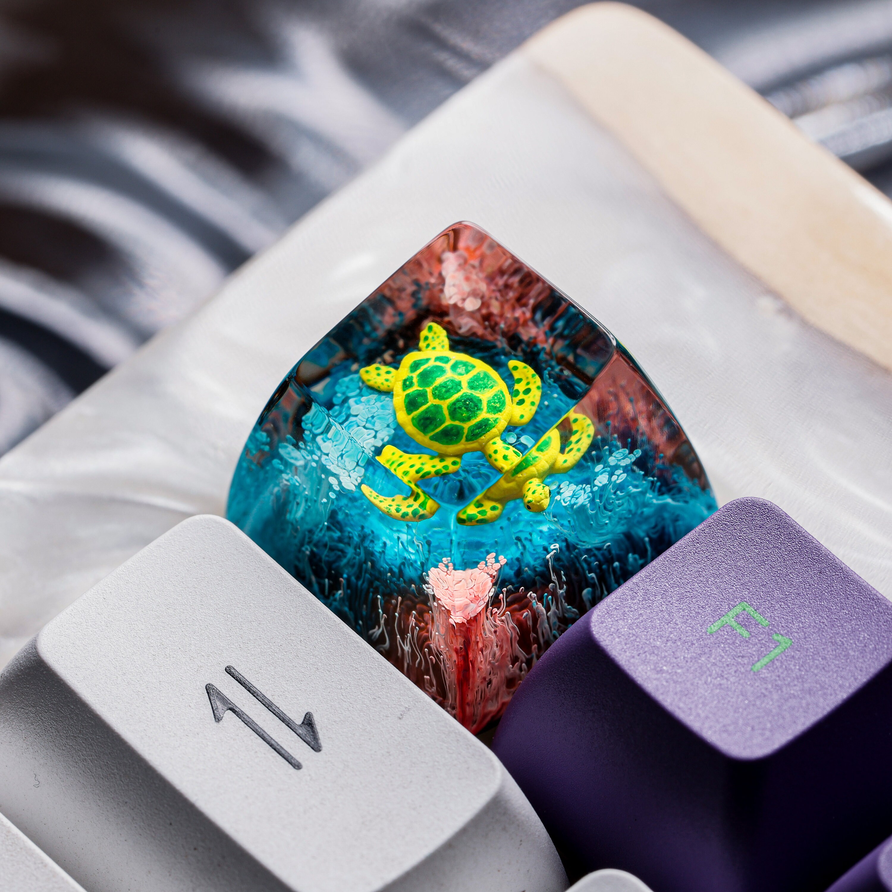 Turtle Keycap, Sea Turtle Keycap, Blue Ocean Keycap, SA Profile Keycap ...