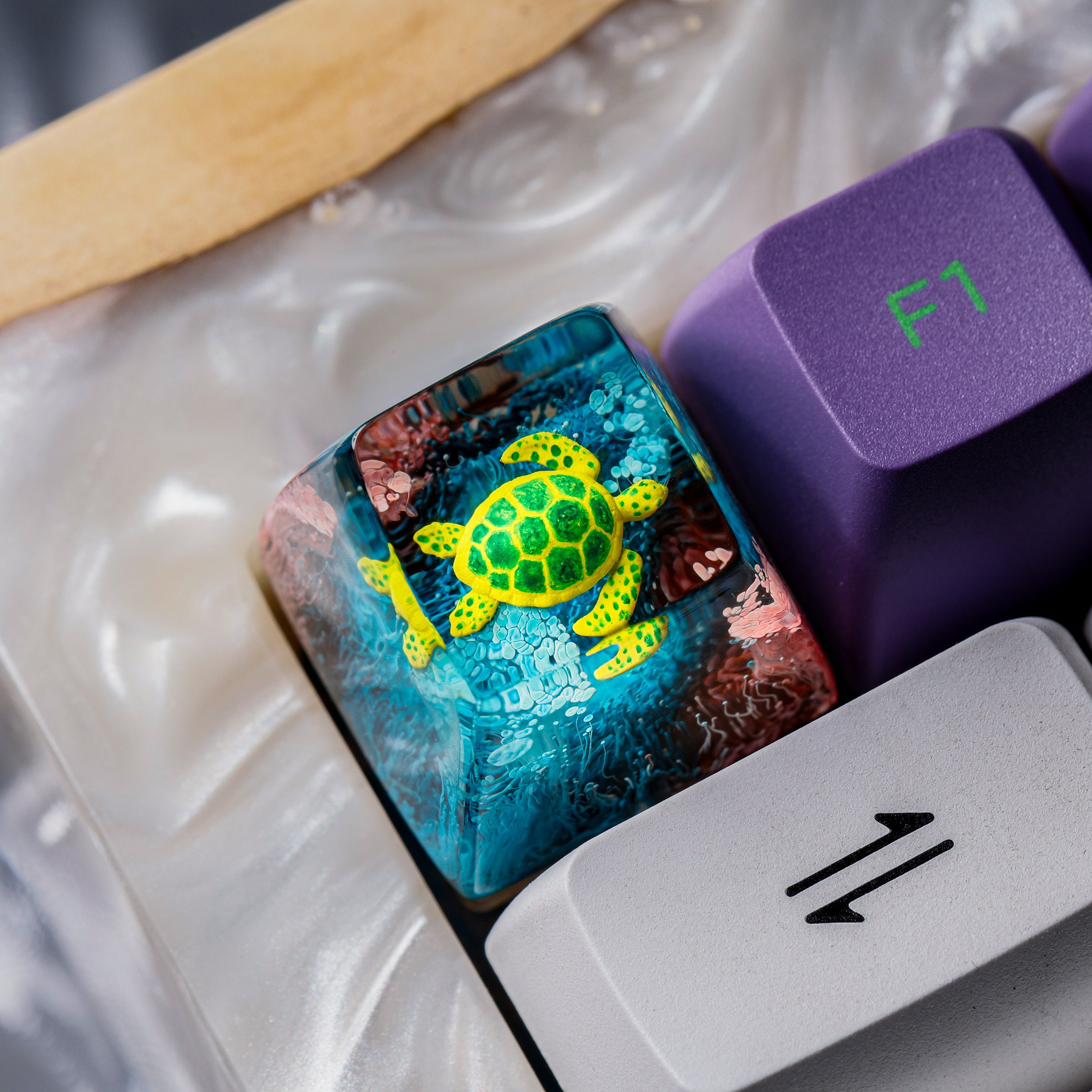 Turtle Keycap, Sea Turtle Keycap, Blue Ocean Keycap, SA Profile Keycap ...