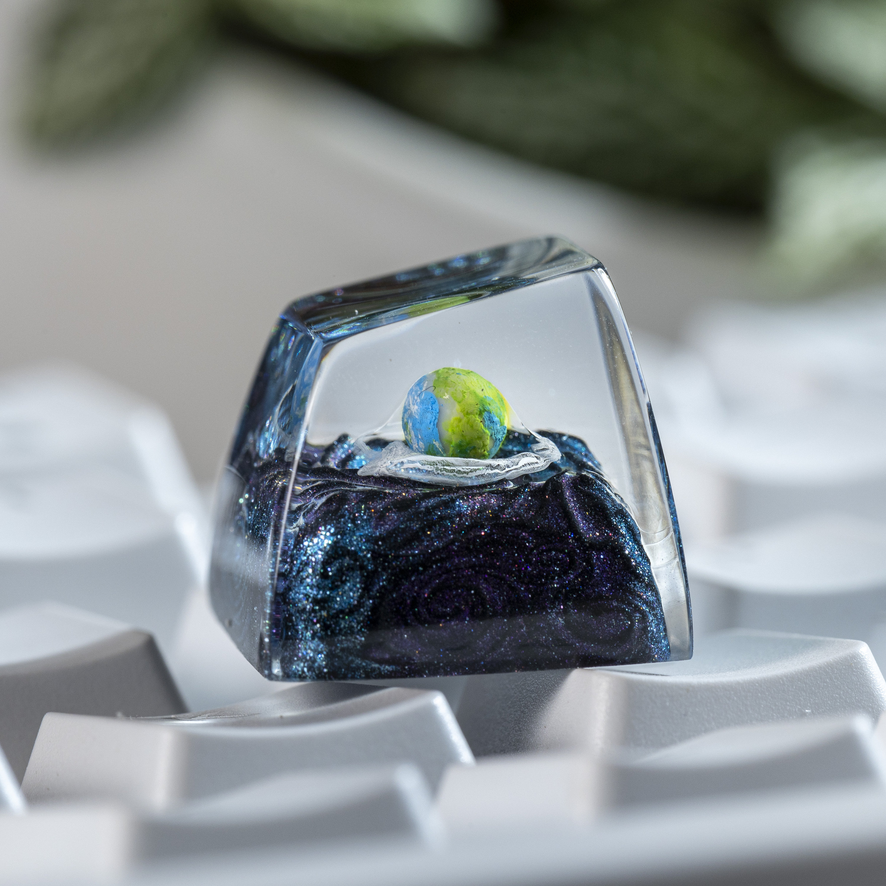 Green Globe Keycap, The Earth Keycap, Planet Keycap, Artisan Keycap, Solar System Keycap, Keycap ...
