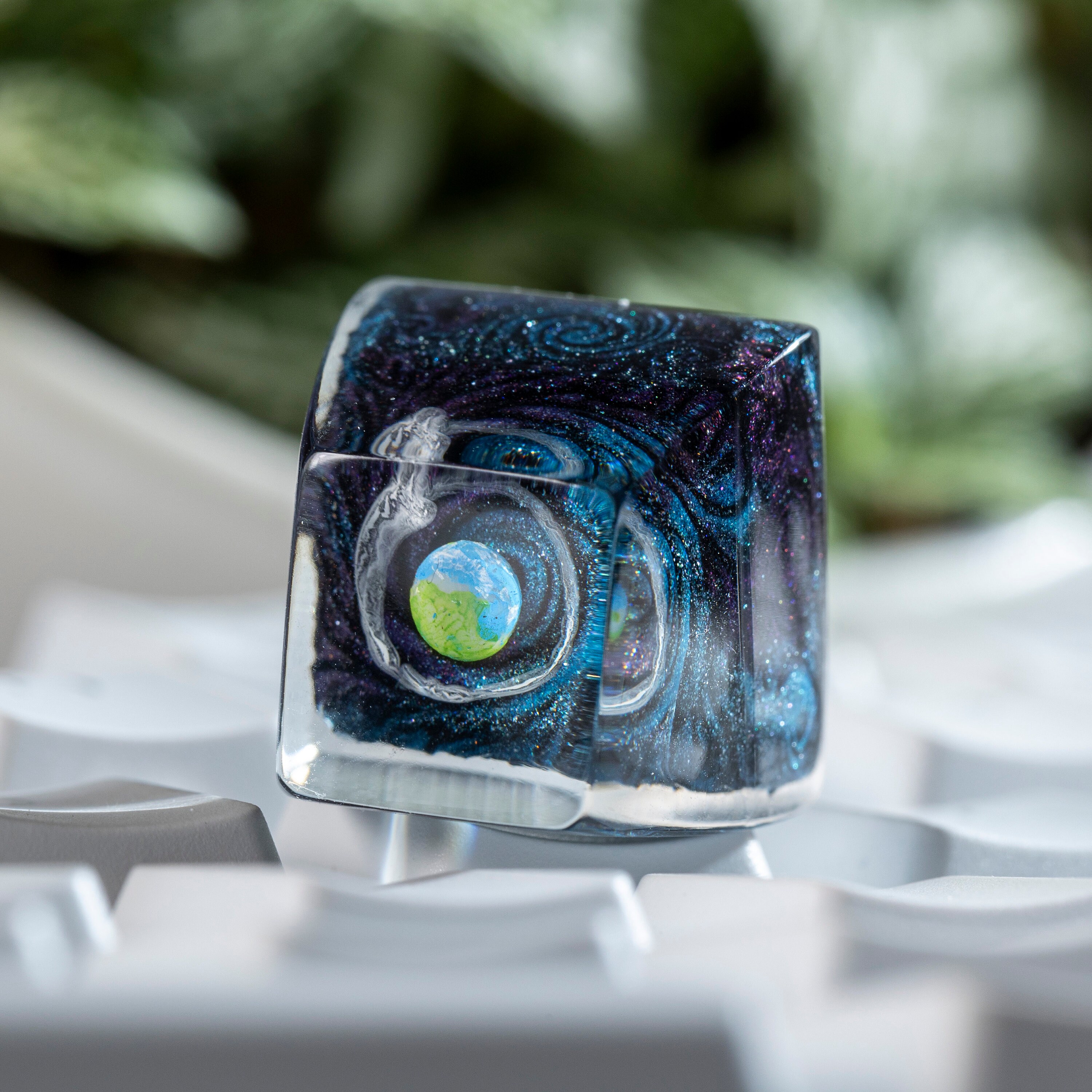 Green Globe Keycap, The Earth Keycap, Planet Keycap, Artisan Keycap ...