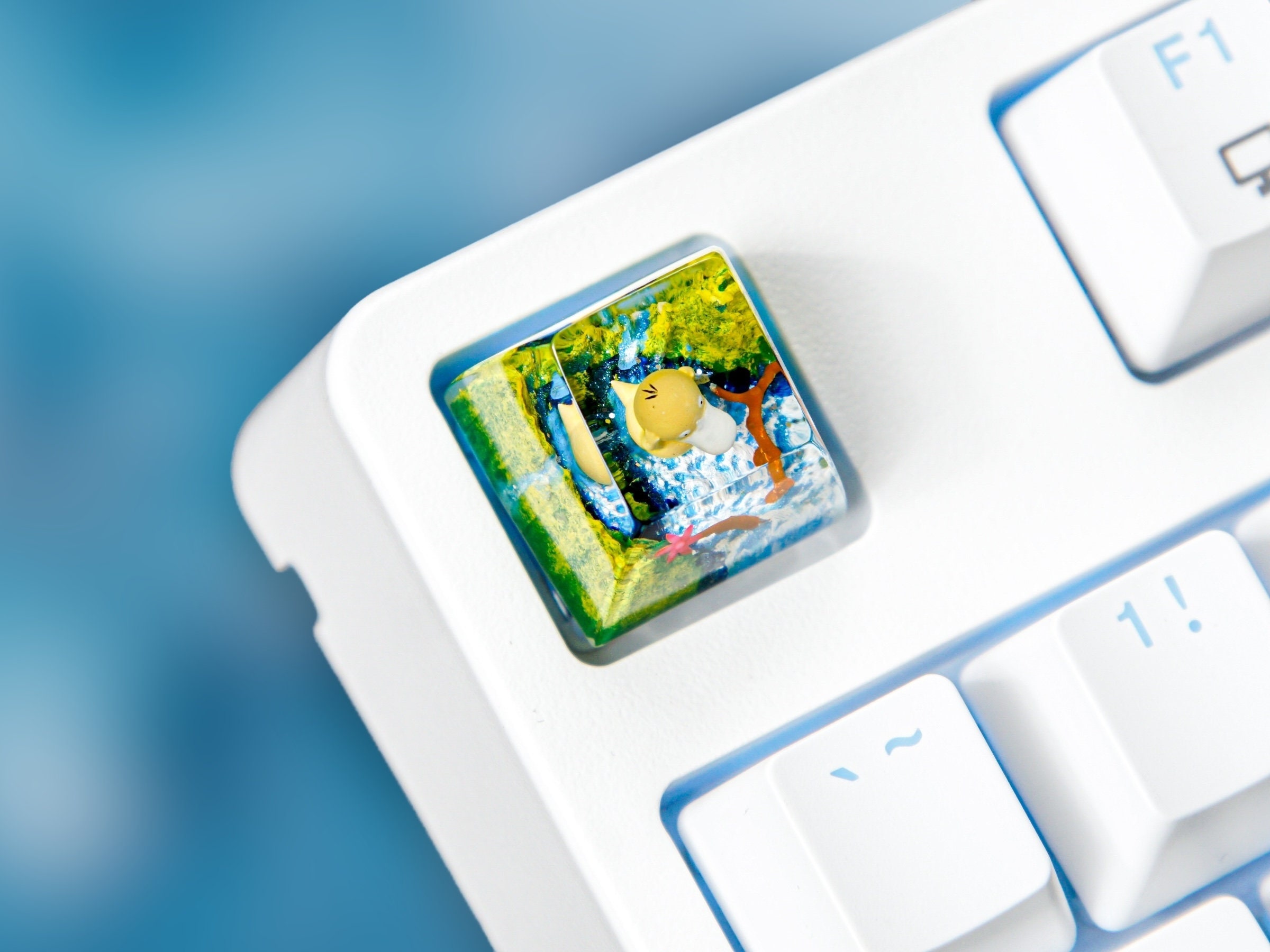 Psyduck Keycap, Pokemon Keycap, Artisan Keycap, Keycap for MX Cherry ...