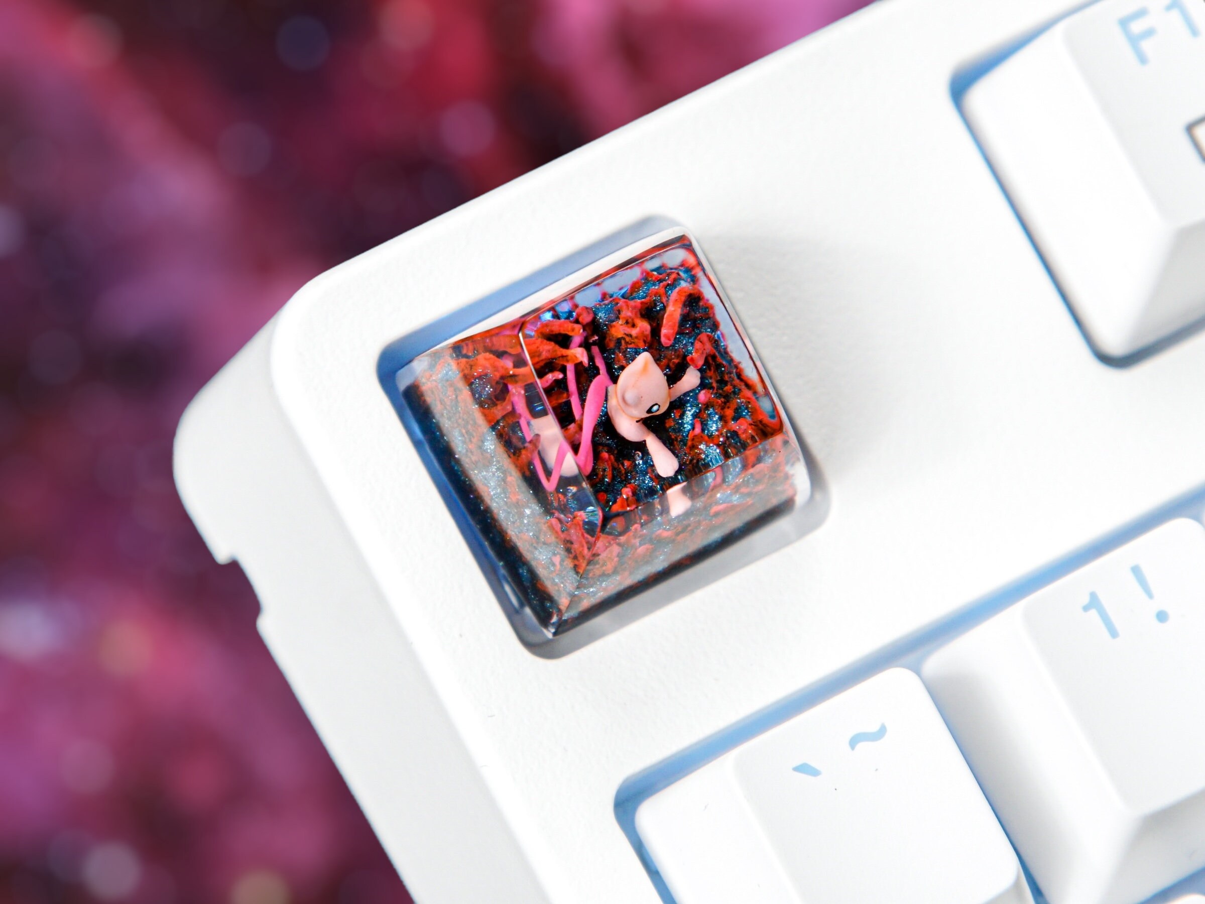 Mew Keycap, Pokemon Keycap, Artisan Keycap, Keycap For Cherry MX ...