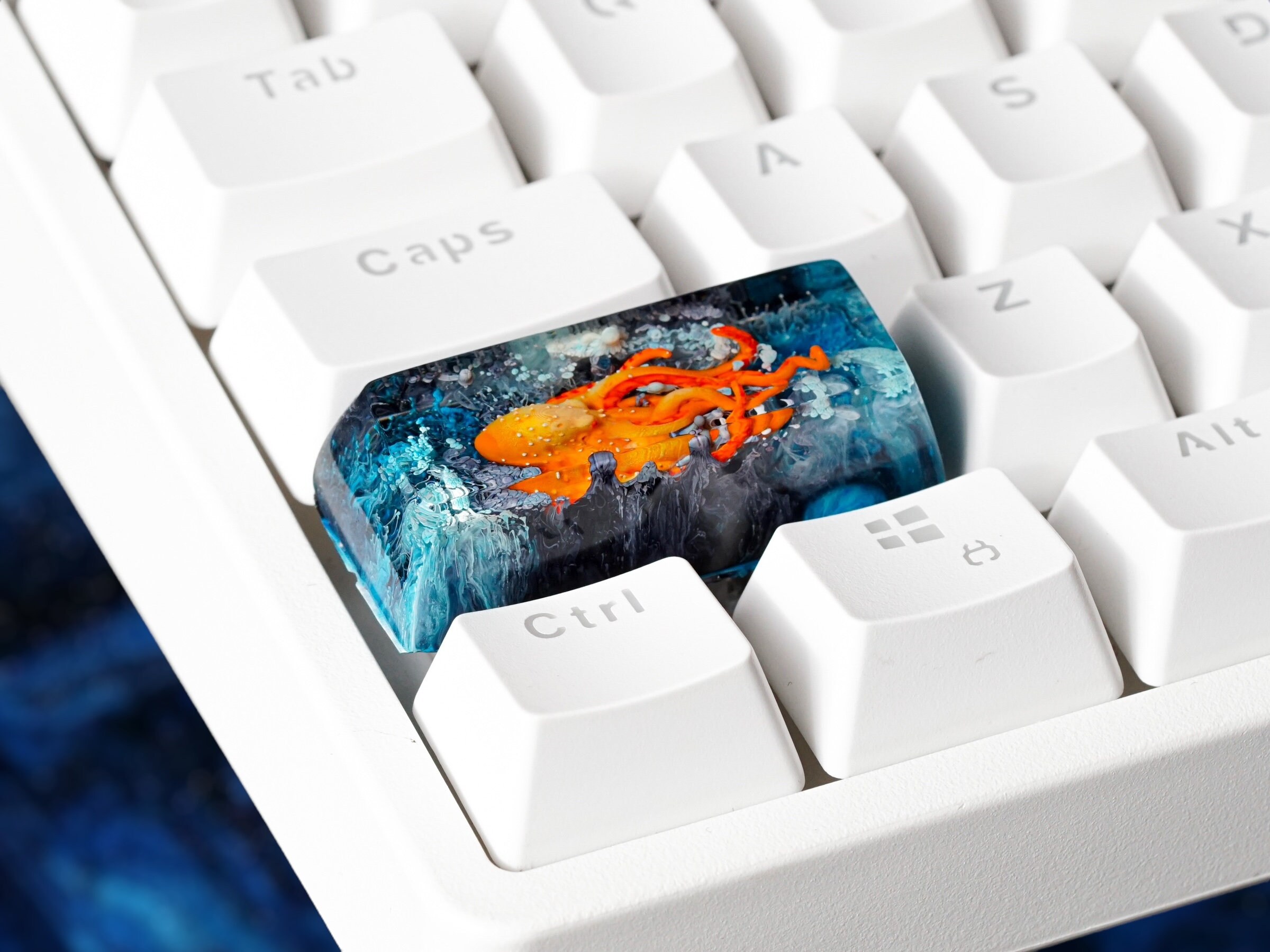 Octopus Keycap, Shift Keycap, Artisan Keycap, Ocean Keycap, Keycap for ...